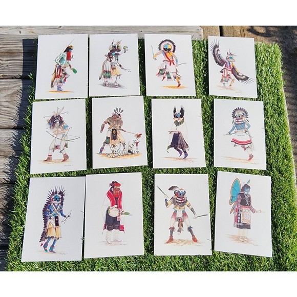 Art | Kachinas 5x7 Fine Art Lithographs By Danny Lanza Southwest Box ...